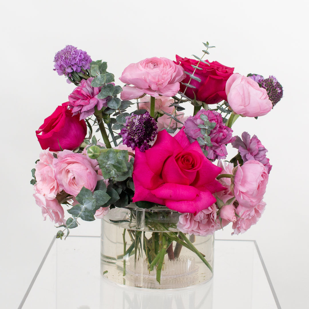 Clear Round Acrylic Floral Vase | Foam Free Floristry – Flower Moxie Supply