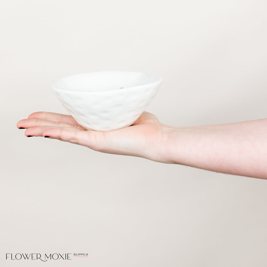 White Ceramic Floral Frog | Foam Free Floristry – Flower Moxie Supply