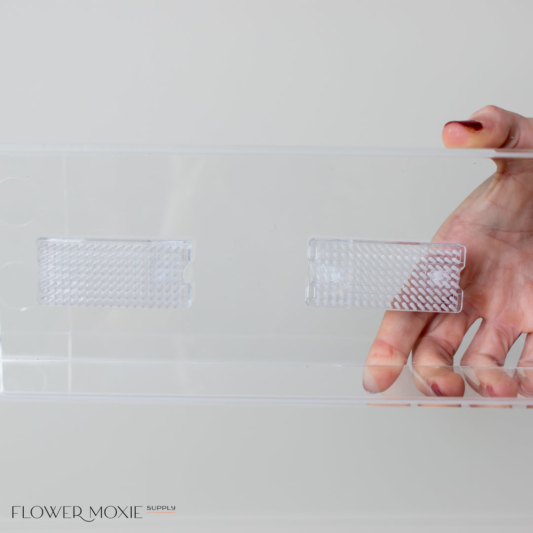 Clear Rectangular Pin Frog | Foam Free Floristry – Flower Moxie Supply