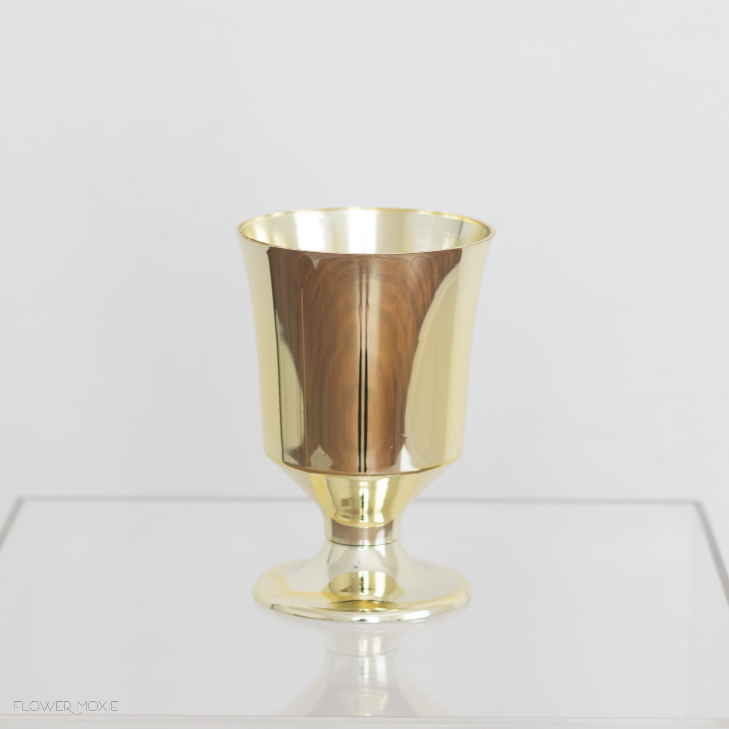 Classic Gold Plastic Footed Cup | Flower Moxie | DIY Wedding – Flower ...