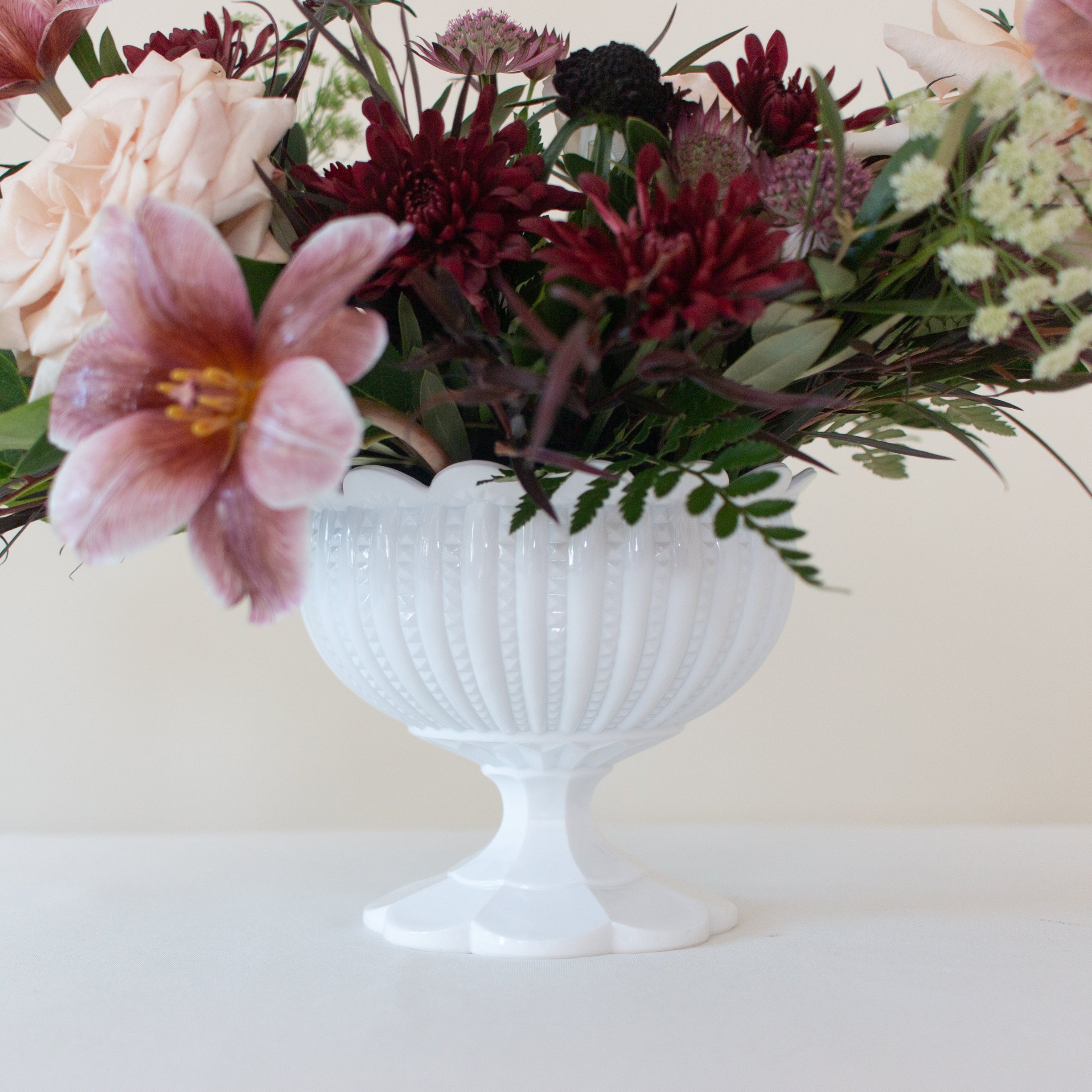 Antique Lace Chalice Plastic Compote Vase | Flower Moxie | DIY Wedding ...