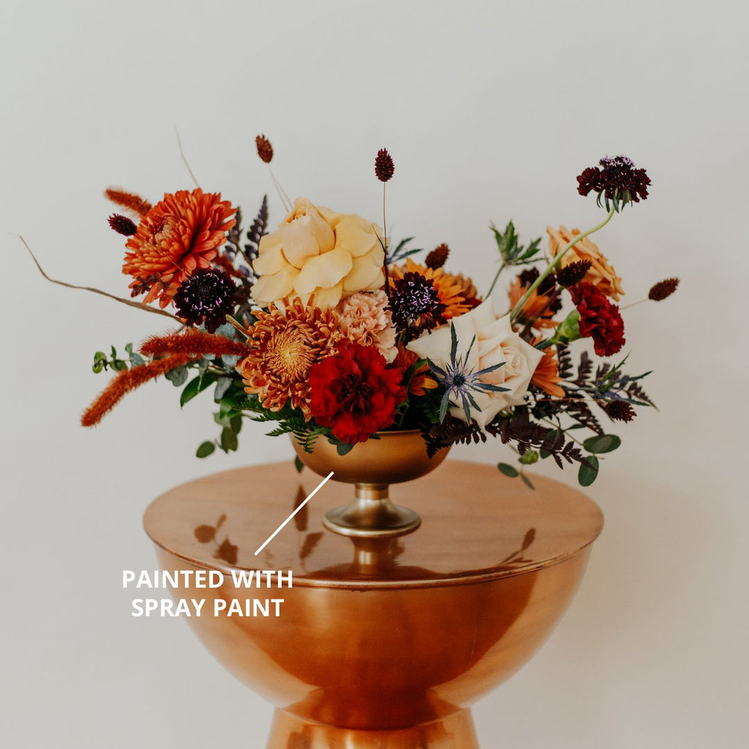 Classic Gold Plastic Compote Vase | Flower Moxie | DIY Wedding – Flower ...