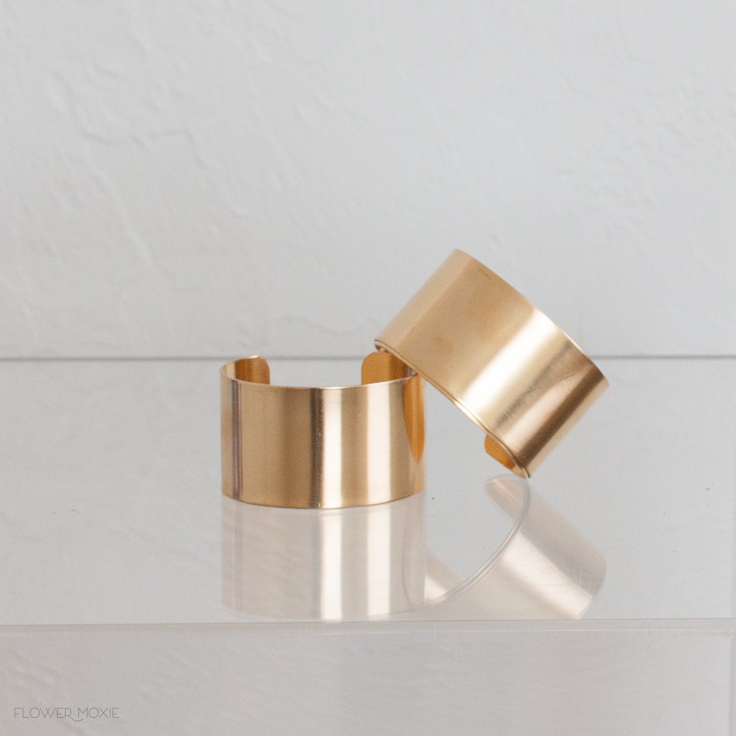 Plain Brass Cuff for Wedding Wrist Corsage | Flower Moxie | DIY ...