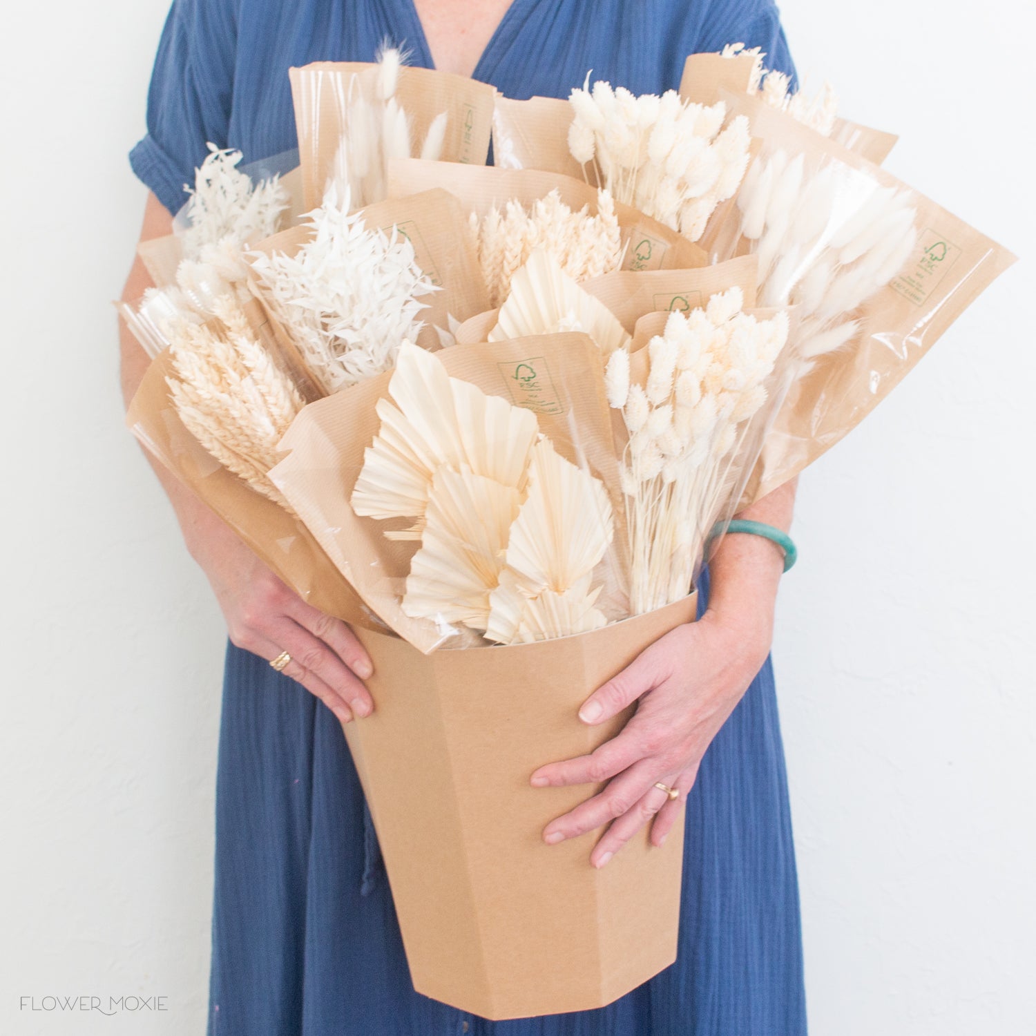 Bleached Dried Flower Lot | Flower Moxie Supply | DIY Wedding