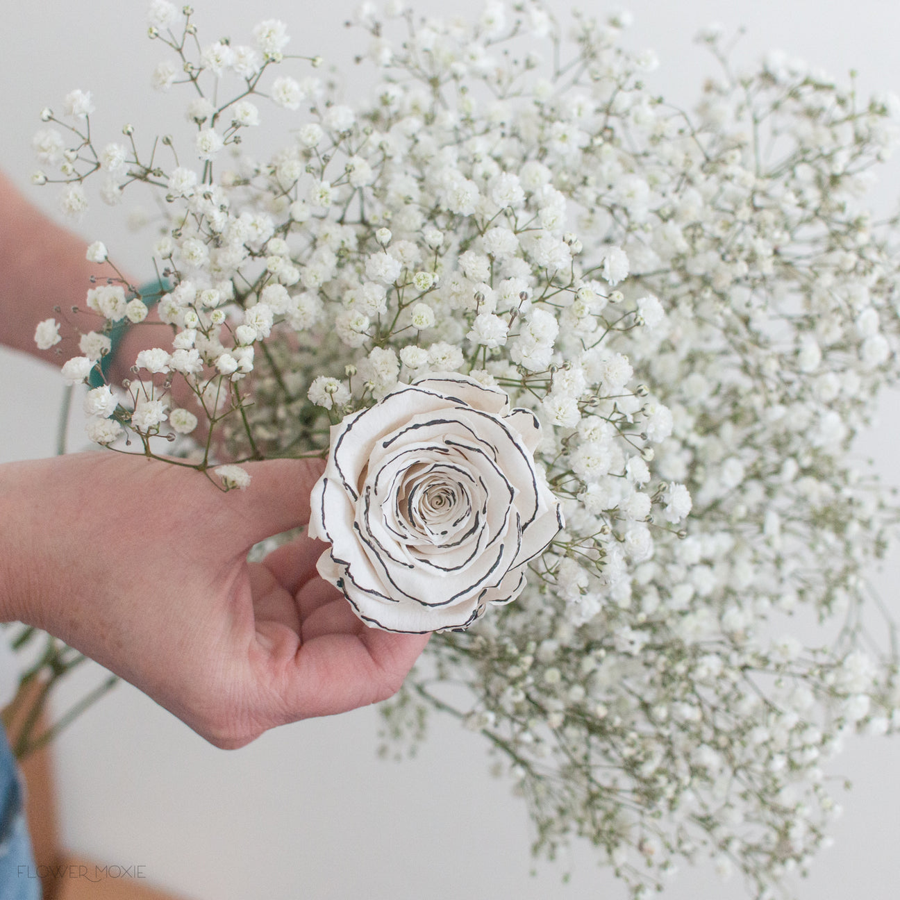Preserved Ivory and Black Tuxedo Roses | Flower Moxie | DIY Wedding ...