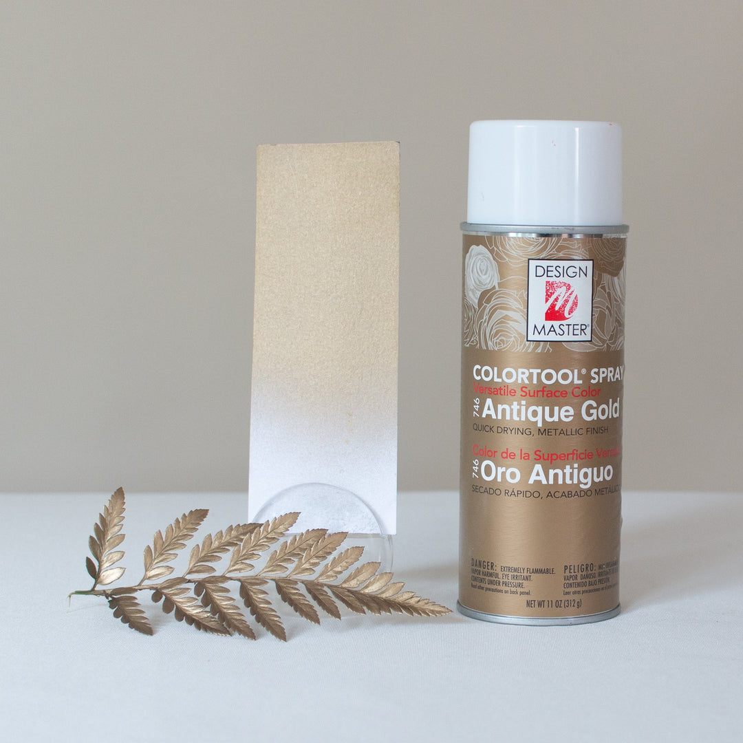 Antique Gold Metallic Design Master Floral Spray Paint | Flower Moxie ...